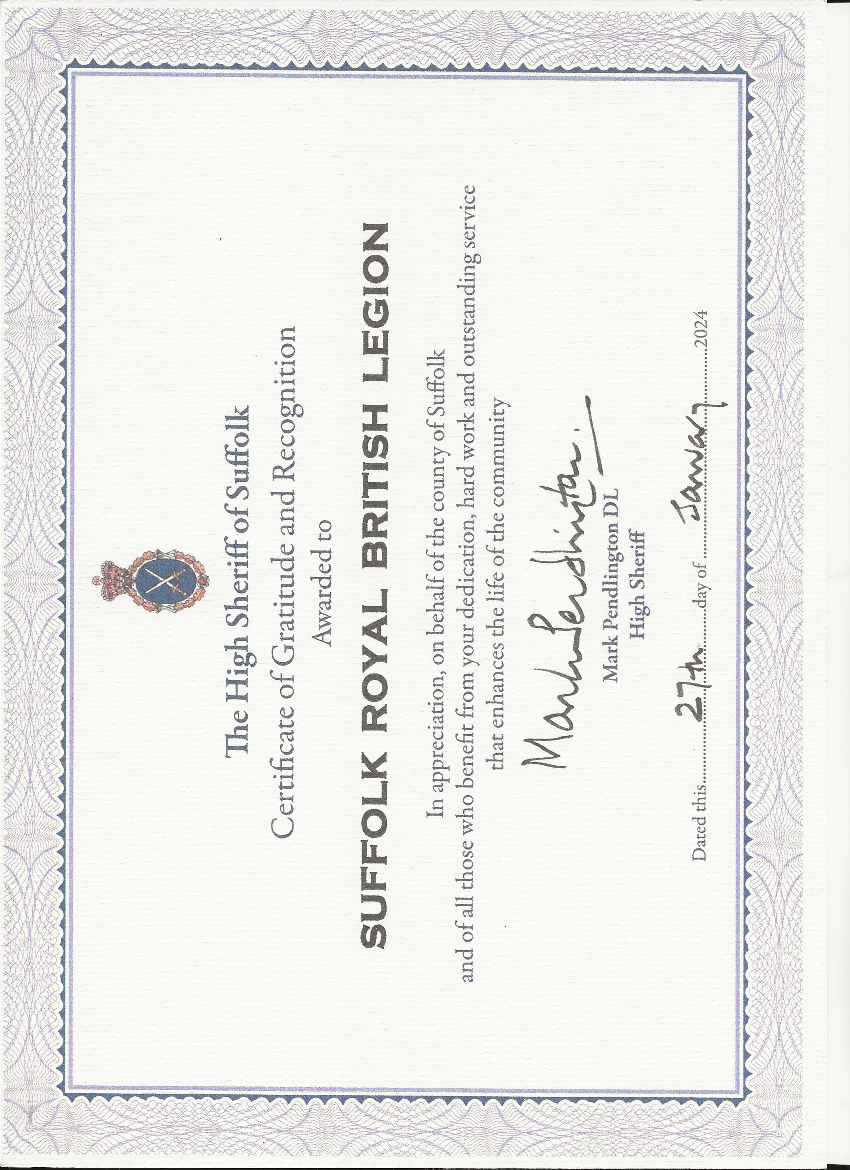 Welcome to the Sudbury Branch of The Royal British Legion - Sudbury ...